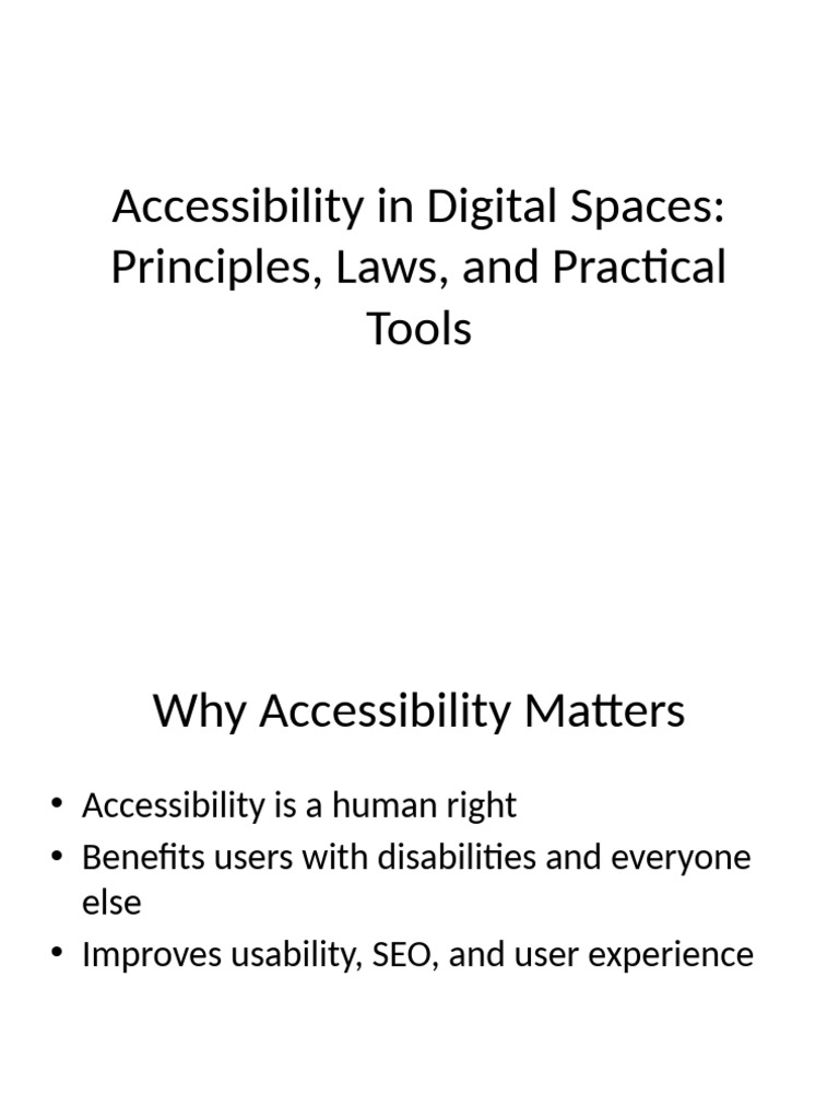 Accessibility Presentation | PDF