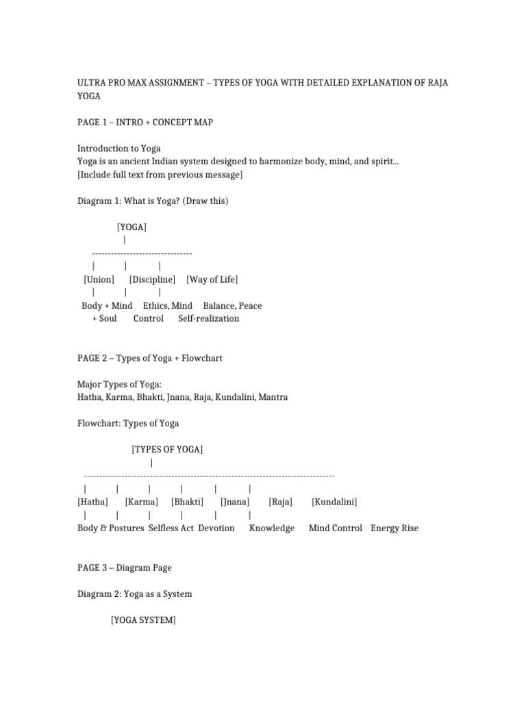 Ultra Pro Max Yoga Assignment | PDF | Yoga | Asana