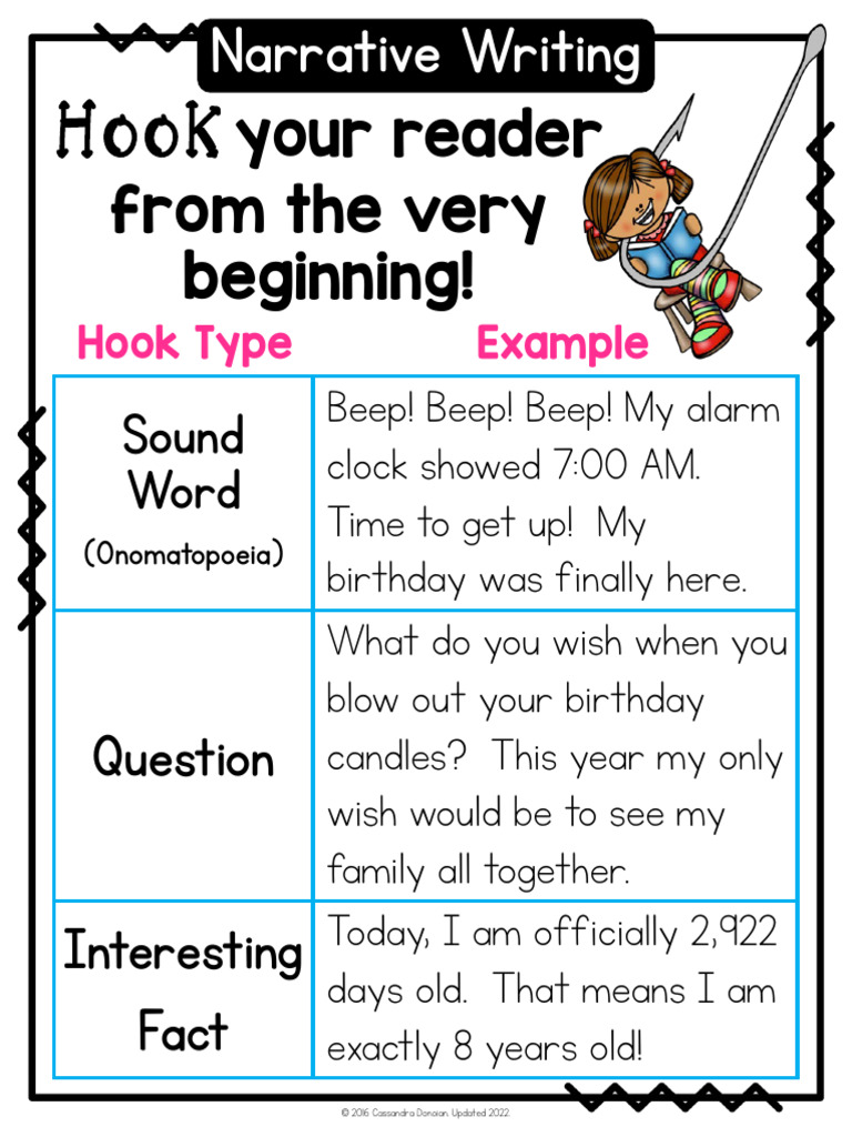 Engaging Hooks for Narrative Writing | PDF