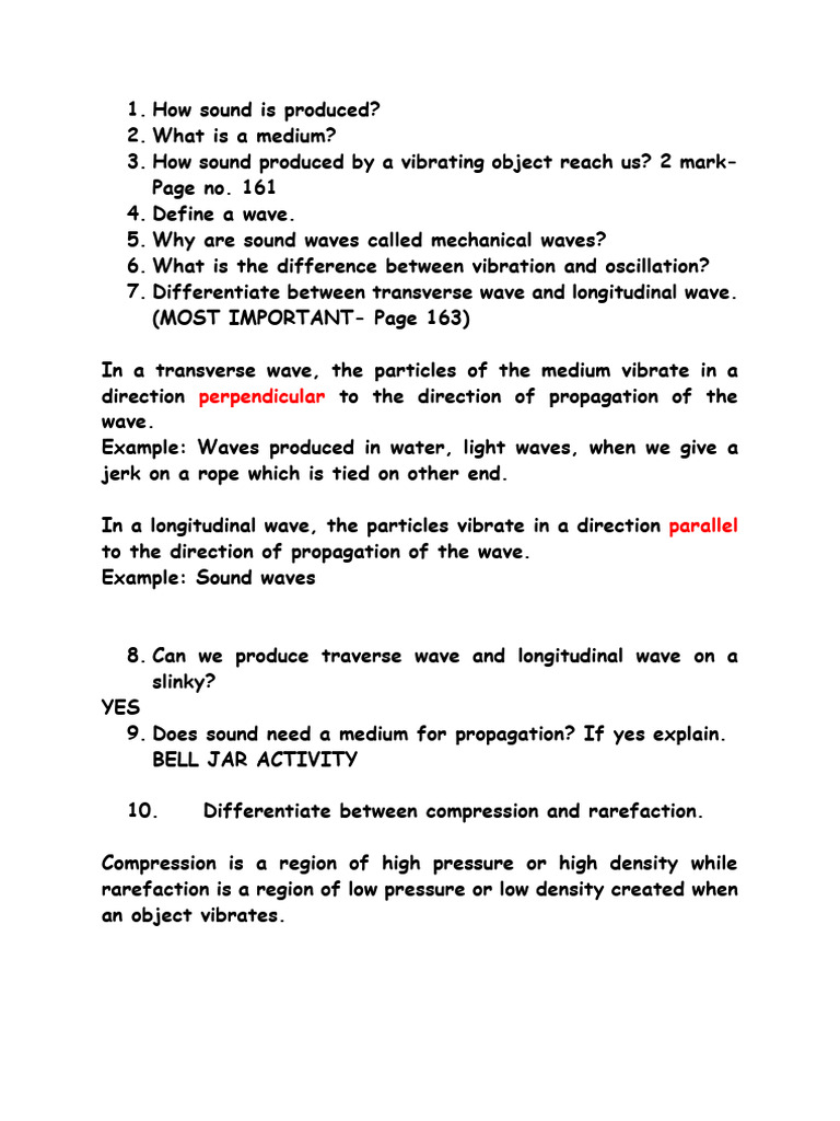 Sound - Notes - 1 | PDF