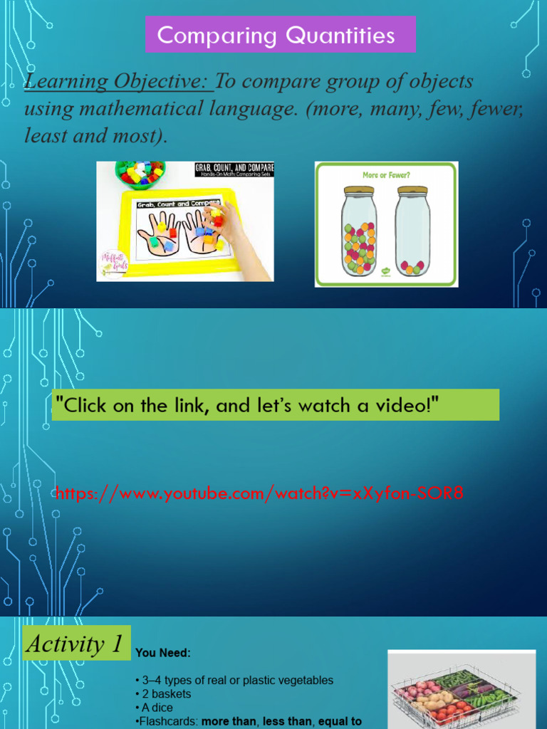 Comparing Quantities with Activities | PDF