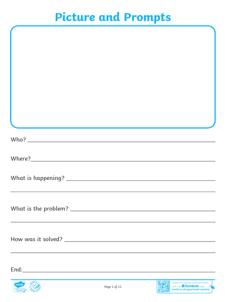 t Eal 18 Picture and Prompts Writing Template Summer Term Resource Pack ...