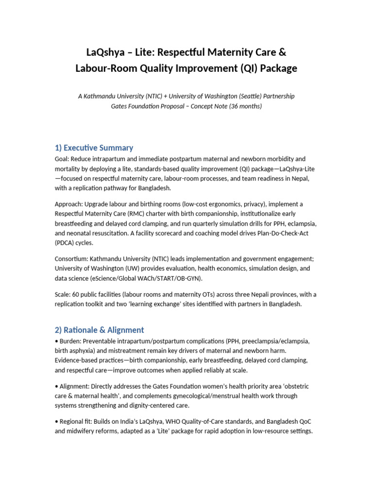 LaQshya-Lite: Quality Maternity Care Initiative | PDF | Childbirth ...