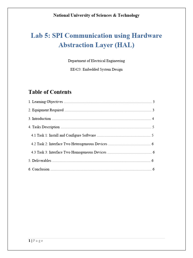 SPI Communication Lab with HAL Setup | PDF | Computer Engineering ...