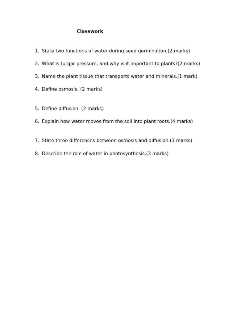 Classwork | PDF