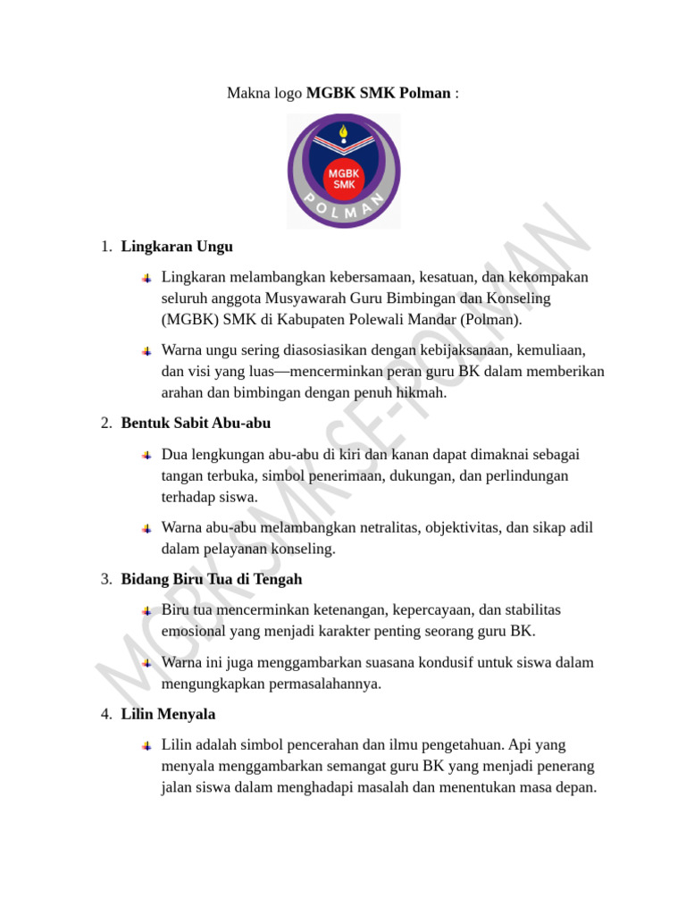 Makna Logo MGBK SMK Polman | PDF