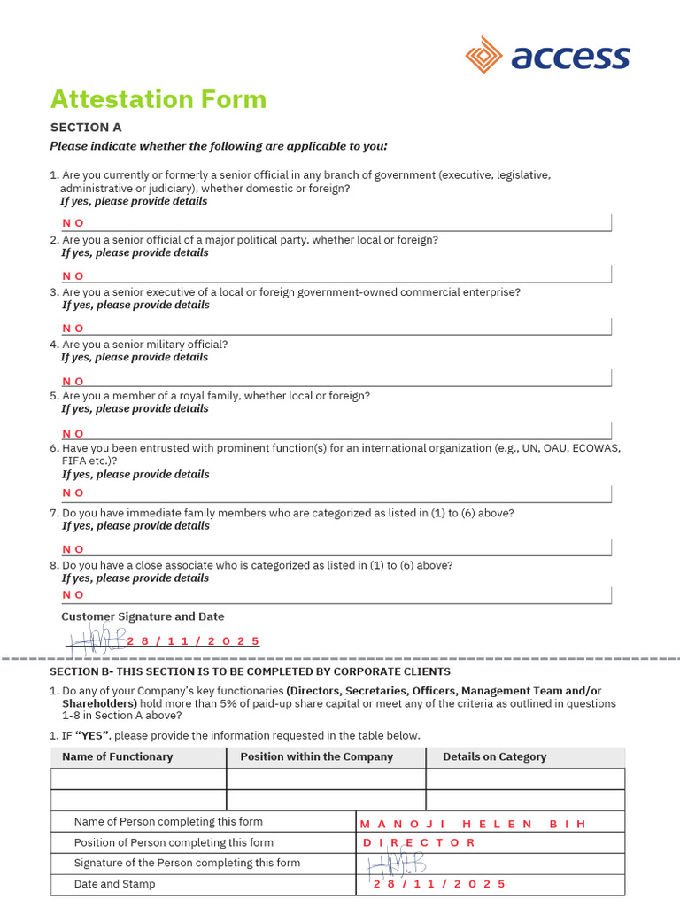 Attestation Form | PDF