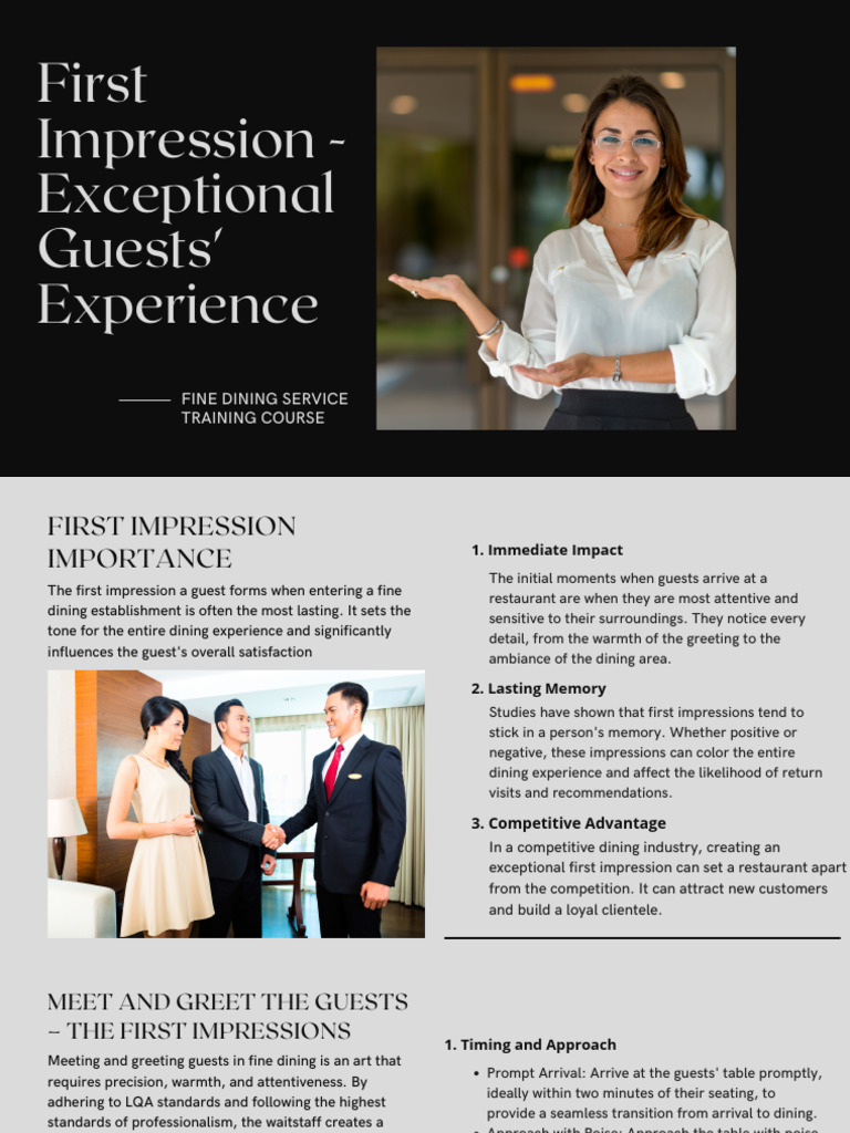 Fine Dining Course New - Meet and Greet Guests PDF | PDF | Menu ...