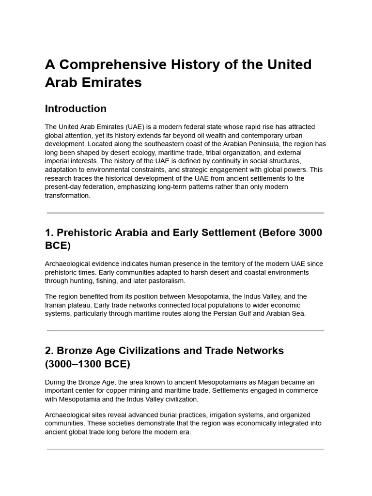 History of the United Arab Emirates | PDF | United Arab Emirates ...