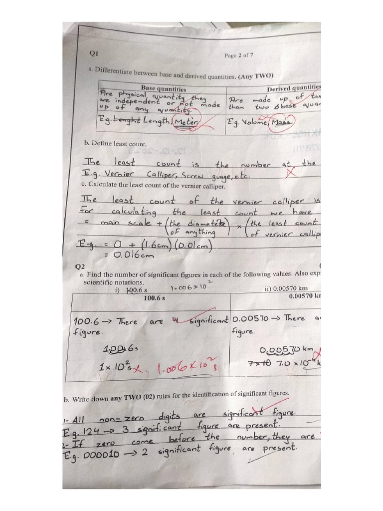 Physics Past Paper Pre 9th | PDF