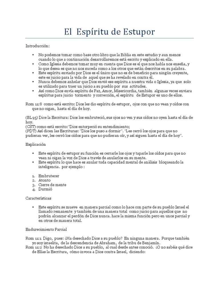 El Espiritu de Estupor | PDF | Alma | Salvación