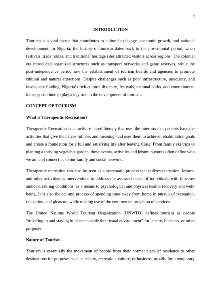 Tourism Development | PDF | Tourism | Nigeria
