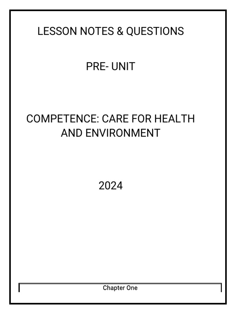 Pre Unit Health and Environment SP 0753439834 | PDF