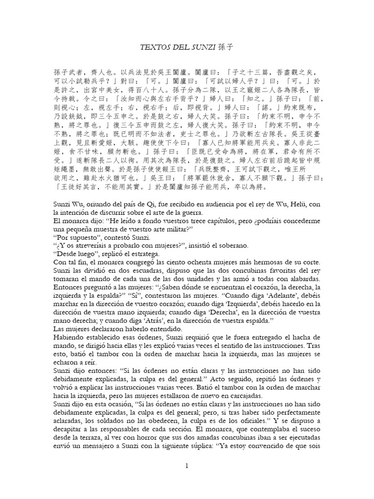 Estrategias de Guerra en Sunzi | PDF