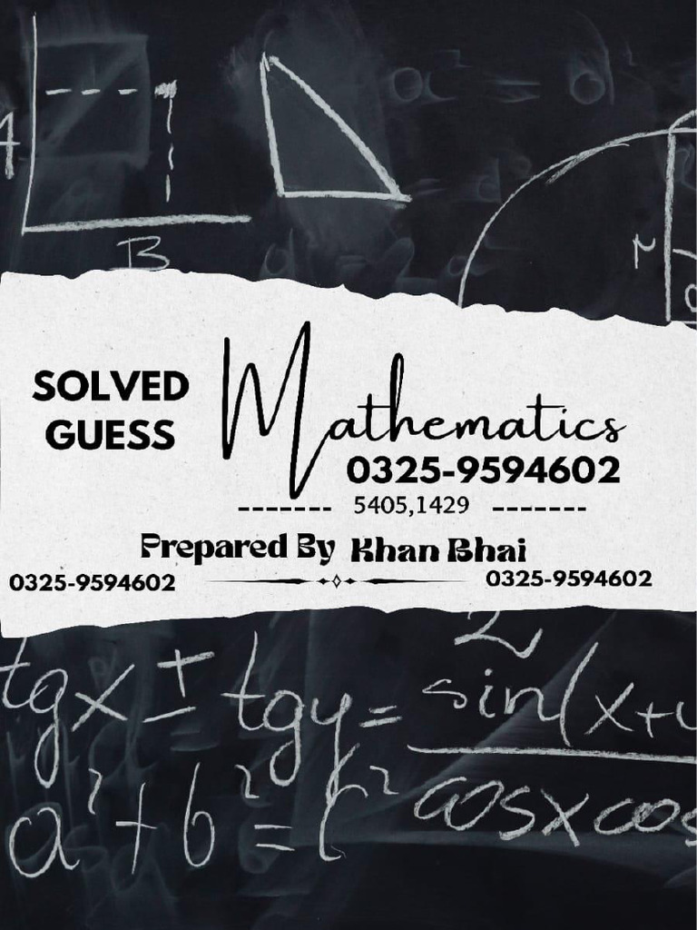 1429-5405 Guess & Past Papers Solved | PDF | Probability Theory | Demand