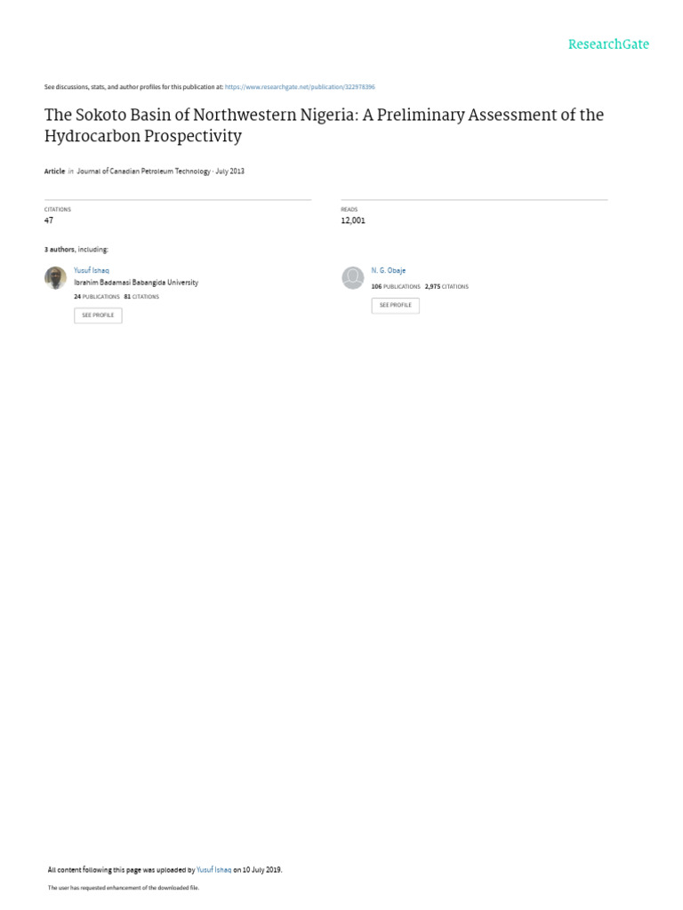 obaje_et_al_sokoto_basin | PDF | Petroleum | Geology