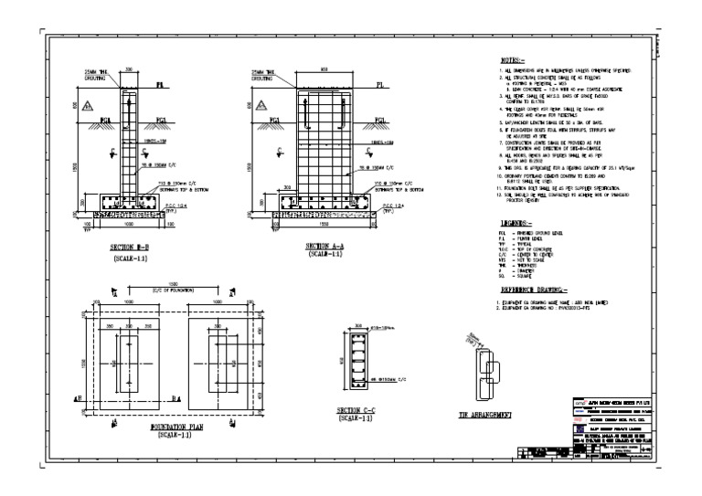 33kv VCB (800a-1250a) Foundation Design Rev-1 (01!10!2025) - Model | PDF