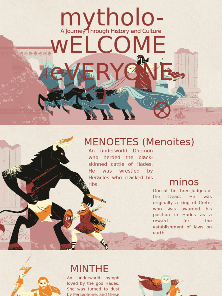 Brown and Blue Classic Illustration Greek Mythology Presentation | PDF ...