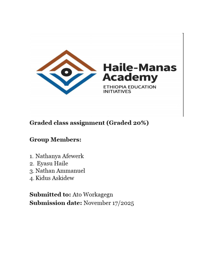 Graded Class Assignment (Graded 20%) | PDF | Economics | Business Economics