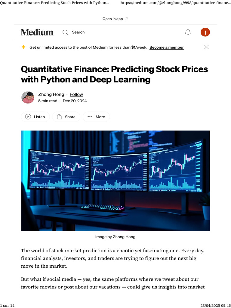 Quantitative Finance - Predicting Stock Prices With Python and Deep ...