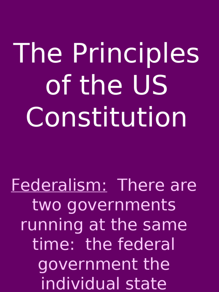 Principles of The Constitution | PDF