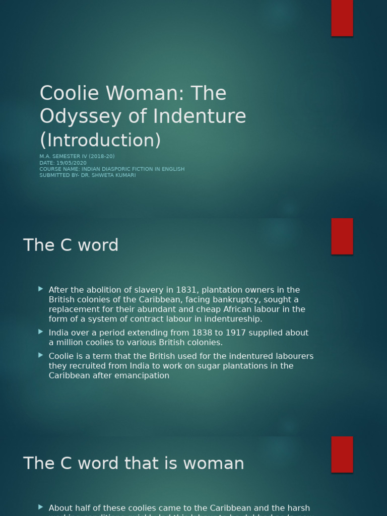 Coolie Women in Indenture History | PDF | Slavery