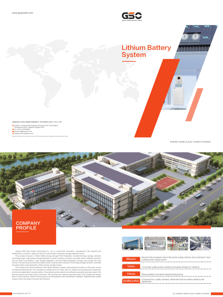 GSO Lithium Battery Product Catalog | PDF | Power Inverter ...