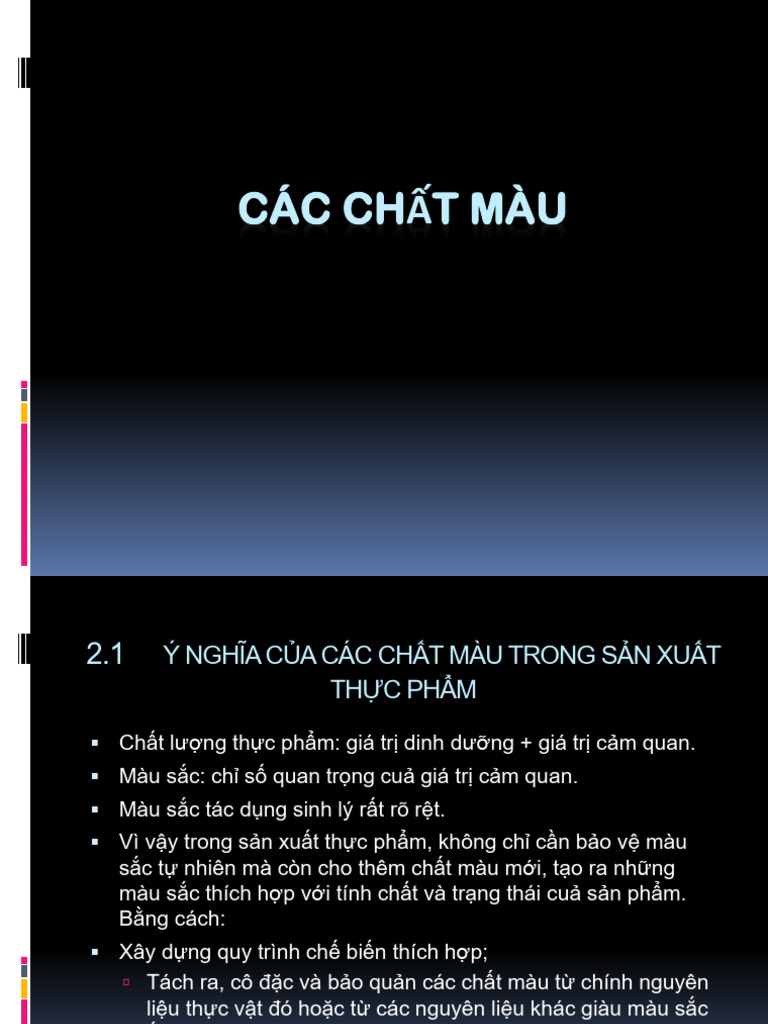 Cac Chat Mau | PDF