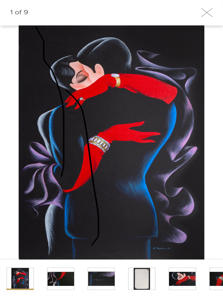 Erik Freyman - A Jeweled Kiss, Art Deco Painting by Erik Freyman For ...