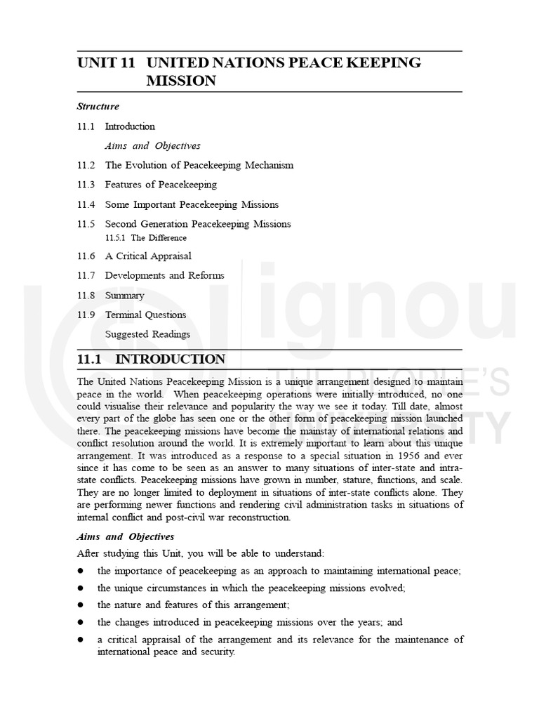 UN Peace Keeping | PDF | Peacekeeping | United Nations Security Council