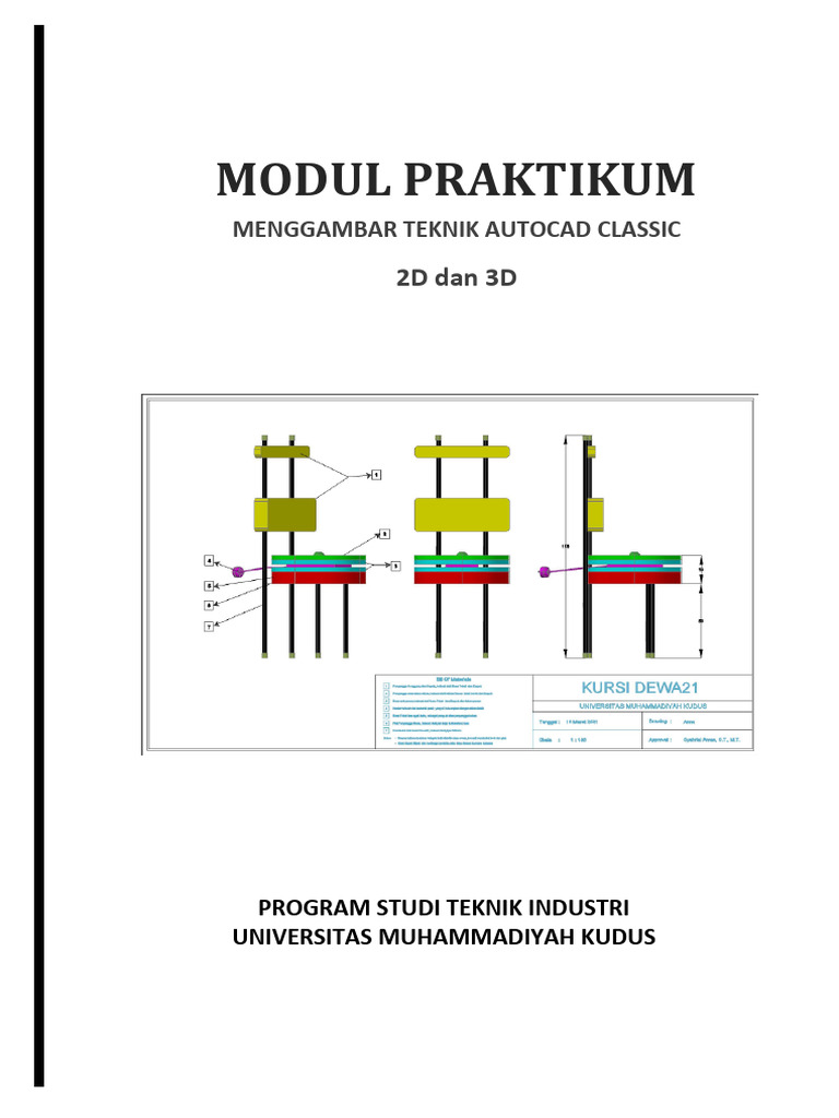 Modul Praktikum AutoCAD 2D dan 3D | PDF