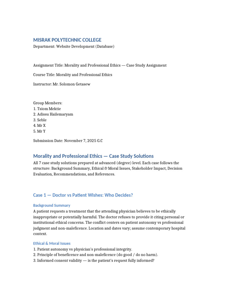 All 7 Case Solutions Advanced With Cover | PDF | Corporate Social ...