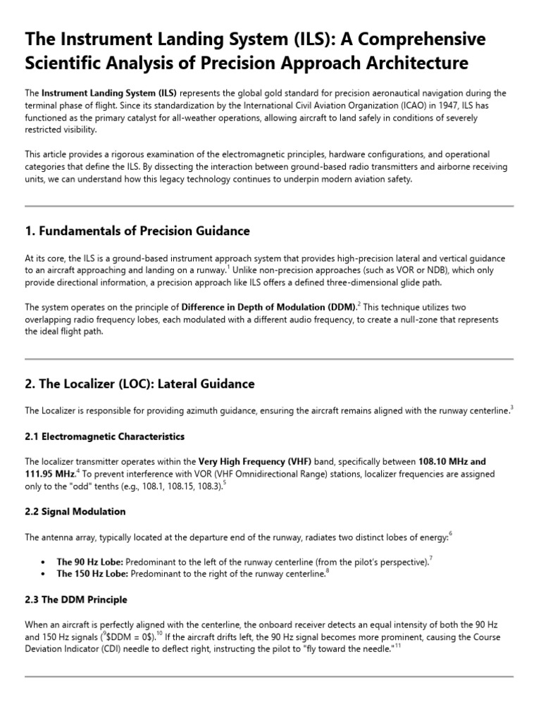 The Instrument Landing System (ILS) | PDF | Navigation | Broadcast ...