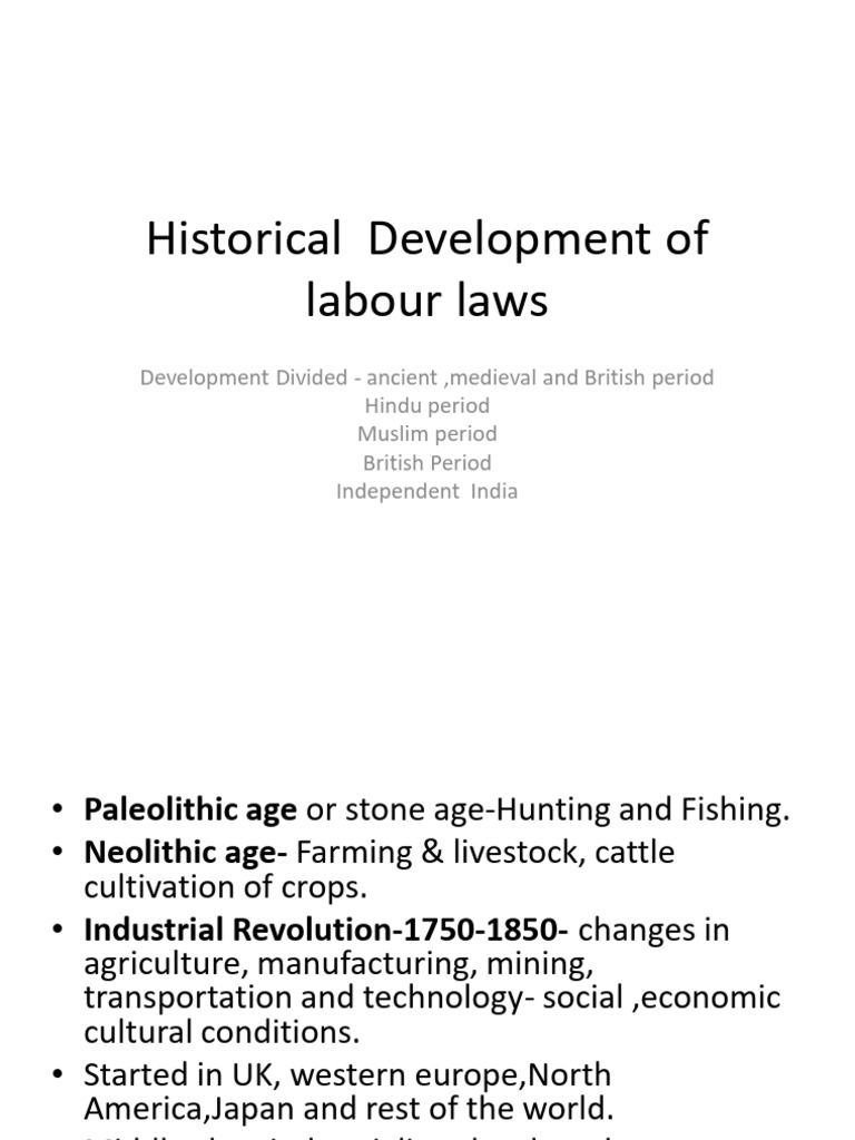 Historical Development of Labour Laws | PDF | International Labour ...