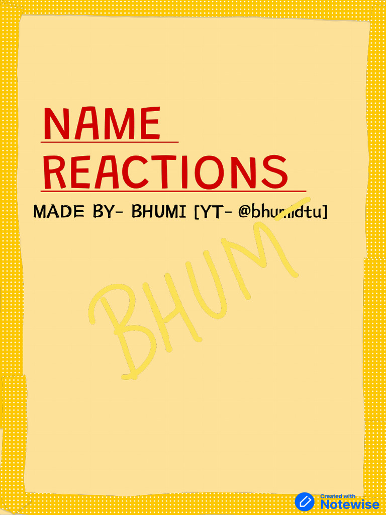 Name Reactions | PDF