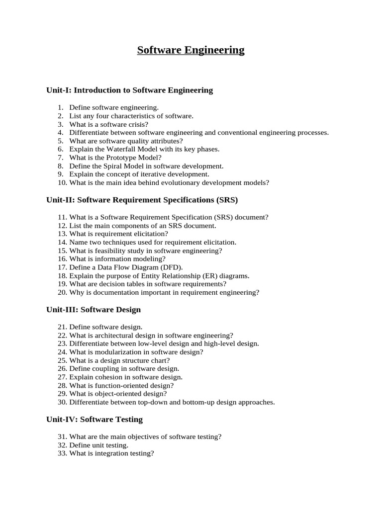 Comprehensive Guide to Software Engineering | PDF | Software ...