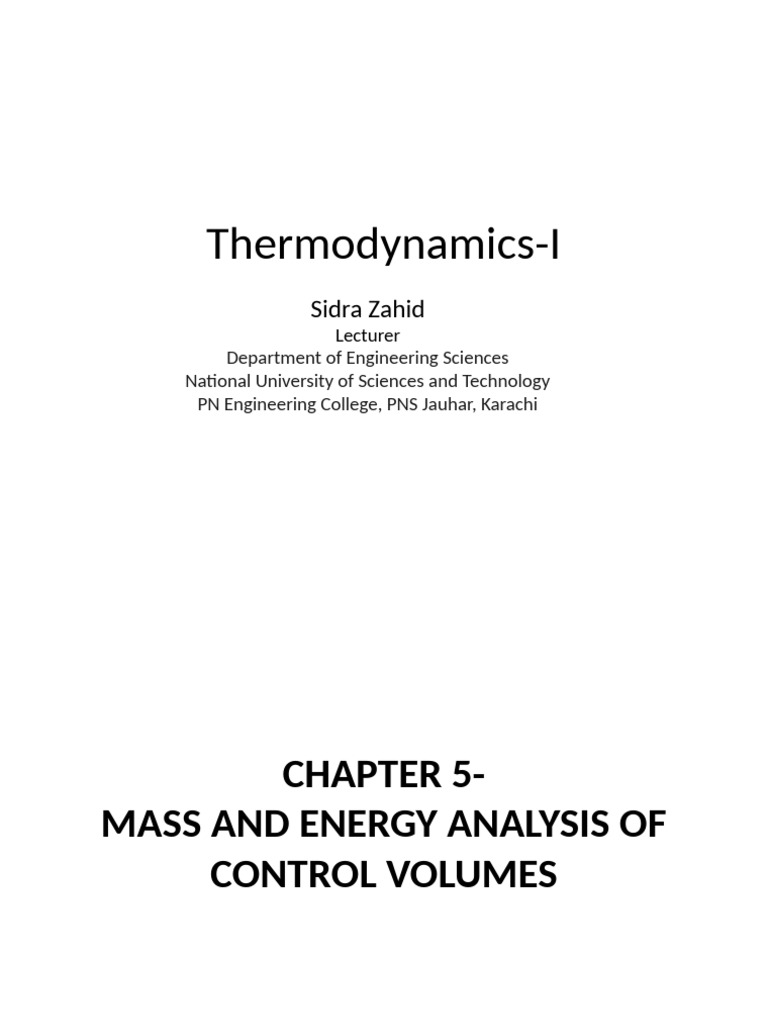 Mass and Energy Analysis in Control Volumes | PDF | Fluid Dynamics | Heat