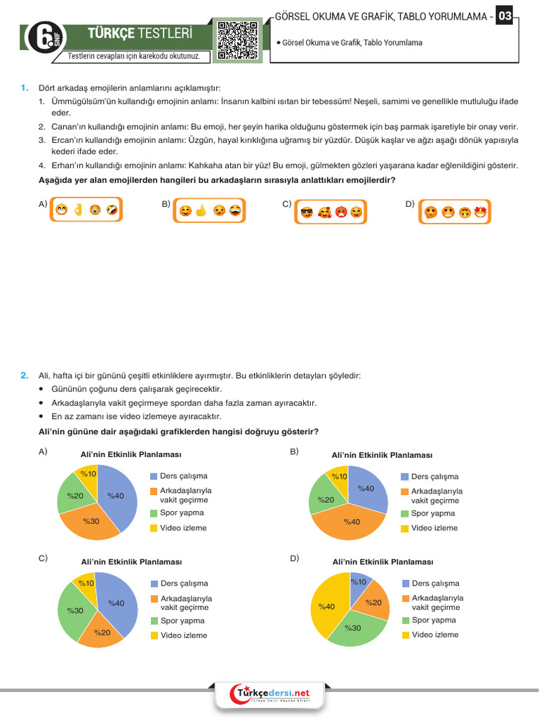 Sinif Gorsel Okuma Ve Grafik Tablo - 03 Cevapsiz | PDF