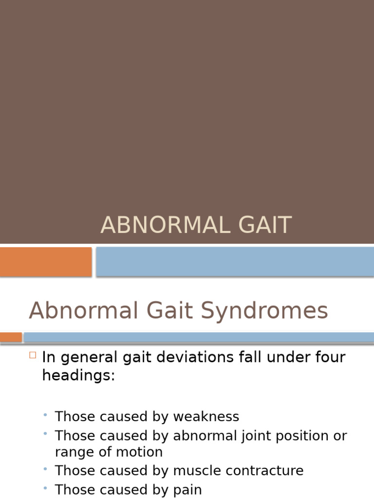 Understanding Abnormal Gait Types | PDF | Anatomical Terms Of Motion | Foot