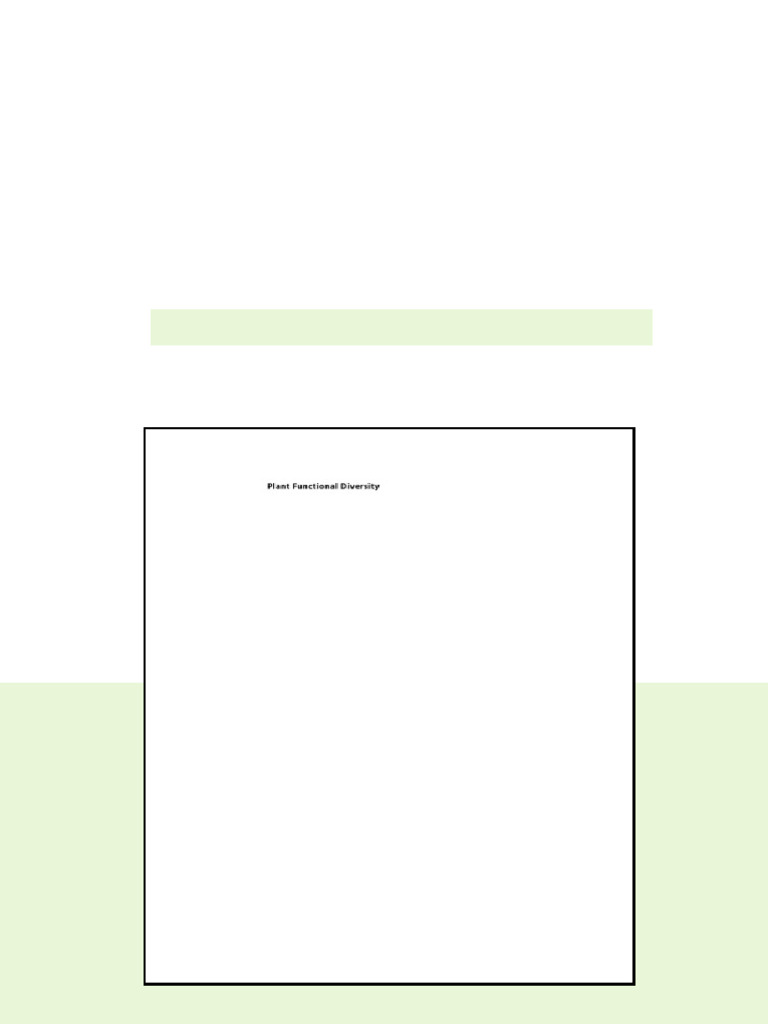 Plant Functional Diversity Organism Traits Community Structure And ...