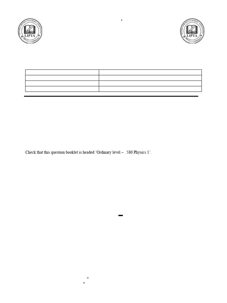 Physics O Level Paper 1 2022 Print Ready | PDF | Waves | Force