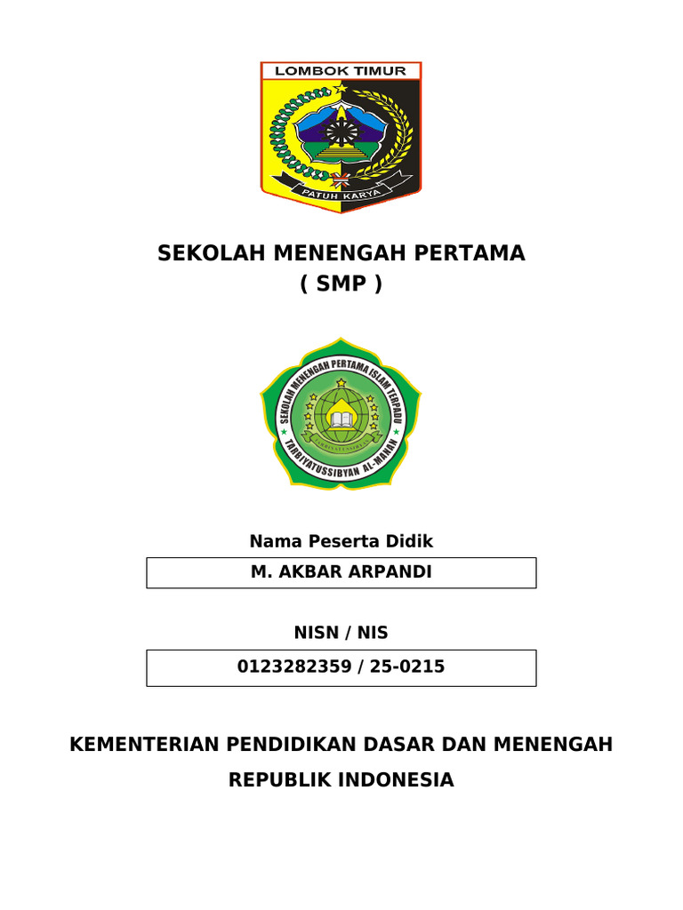 Identitas Siswa SMP Islam Terpadu | PDF