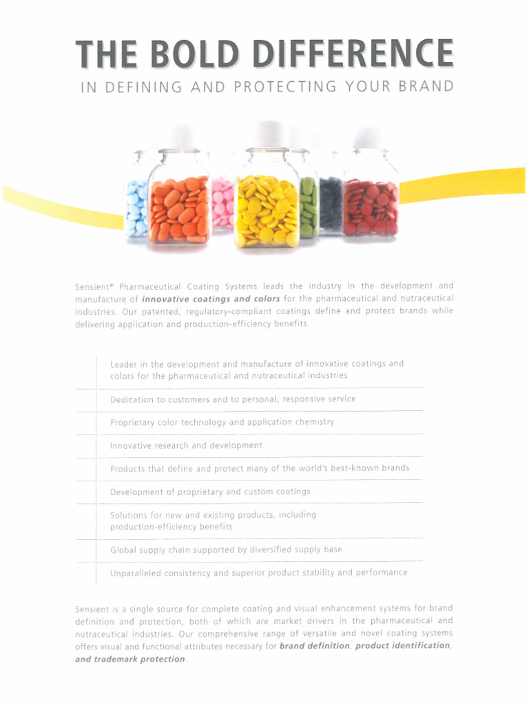 Sensient Pharma Product Line | PDF
