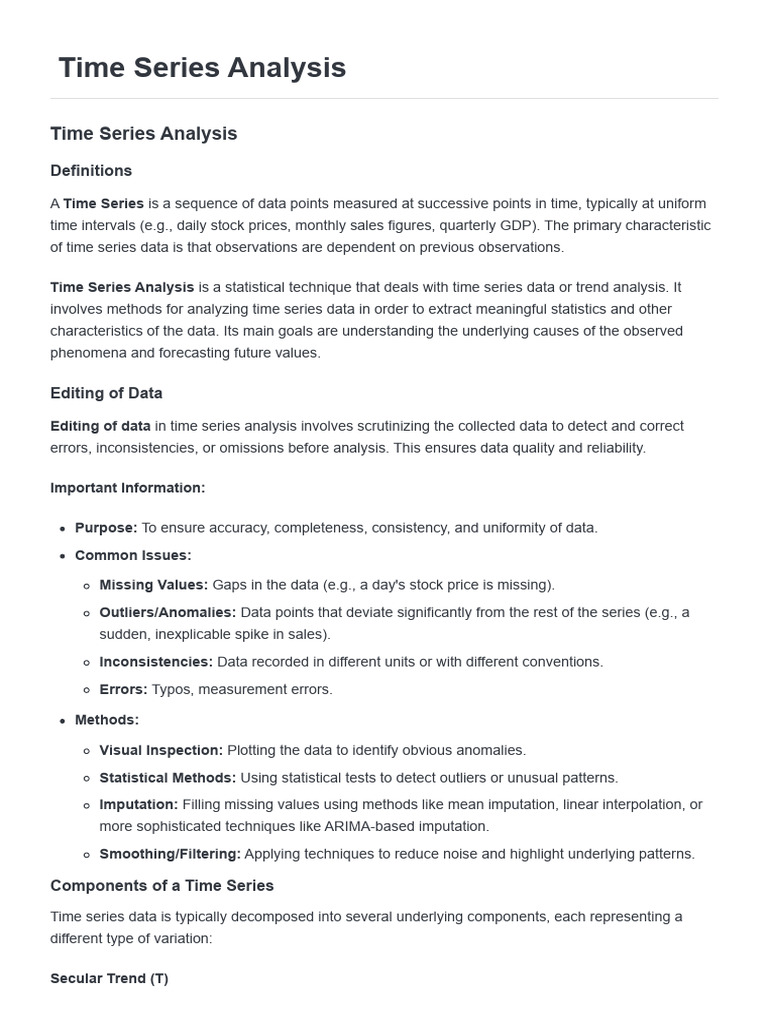 Time Series Analysis | PDF | Seasonality | Time Series