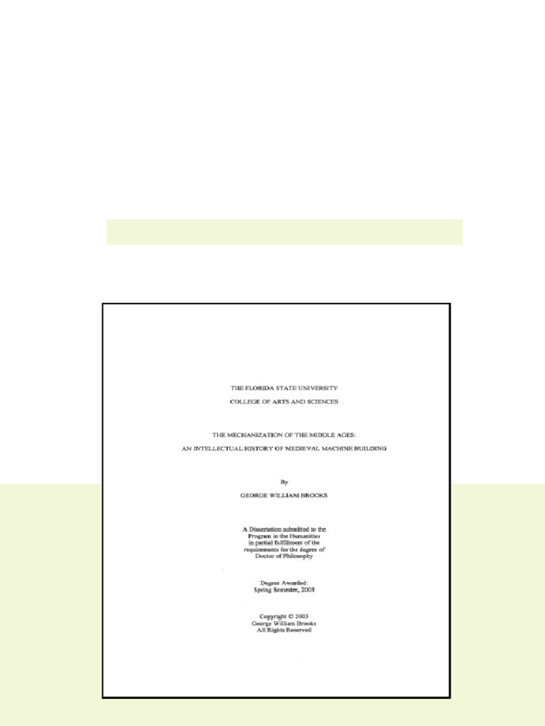 The Mechanization Of The Middle Ages An Intellectual History Of ...