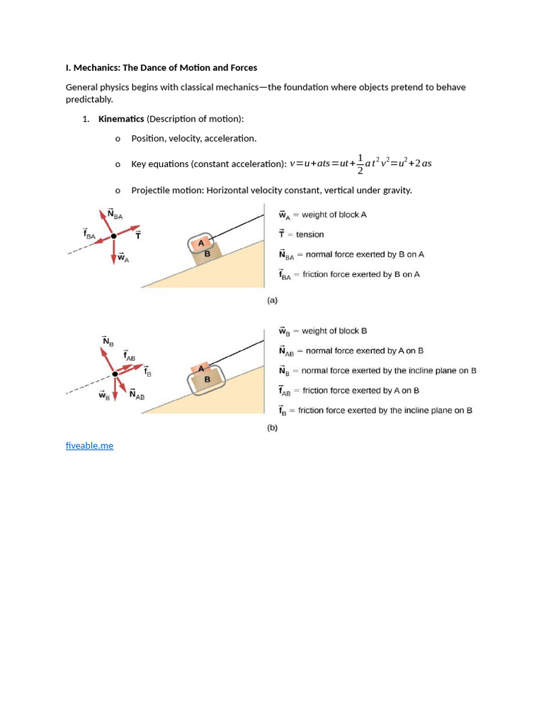 I | PDF | Force | Newton's Laws Of Motion
