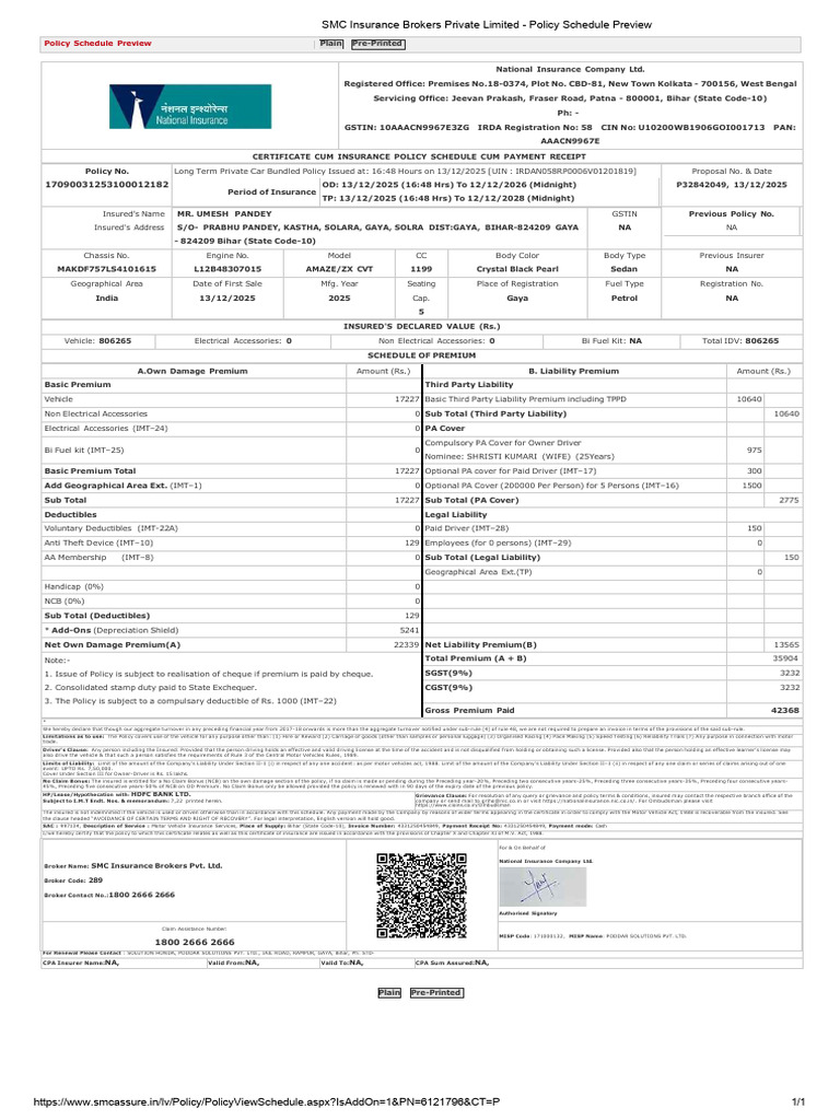 Umesh Pandey | PDF | Insurance | Vehicles