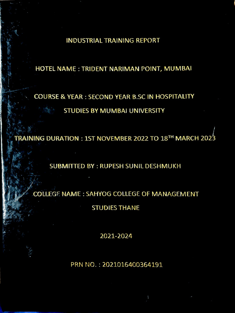Industrial Training Report | PDF