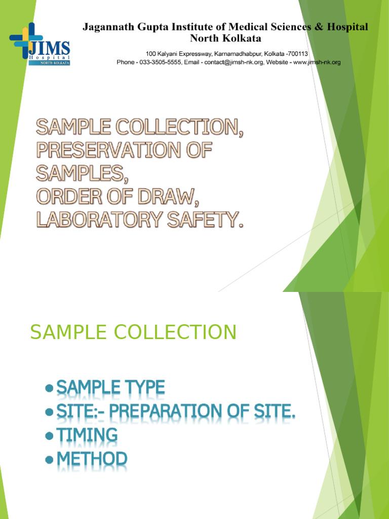 Sample Collection Laboratory Safety | PDF | Blood Plasma | Coagulation