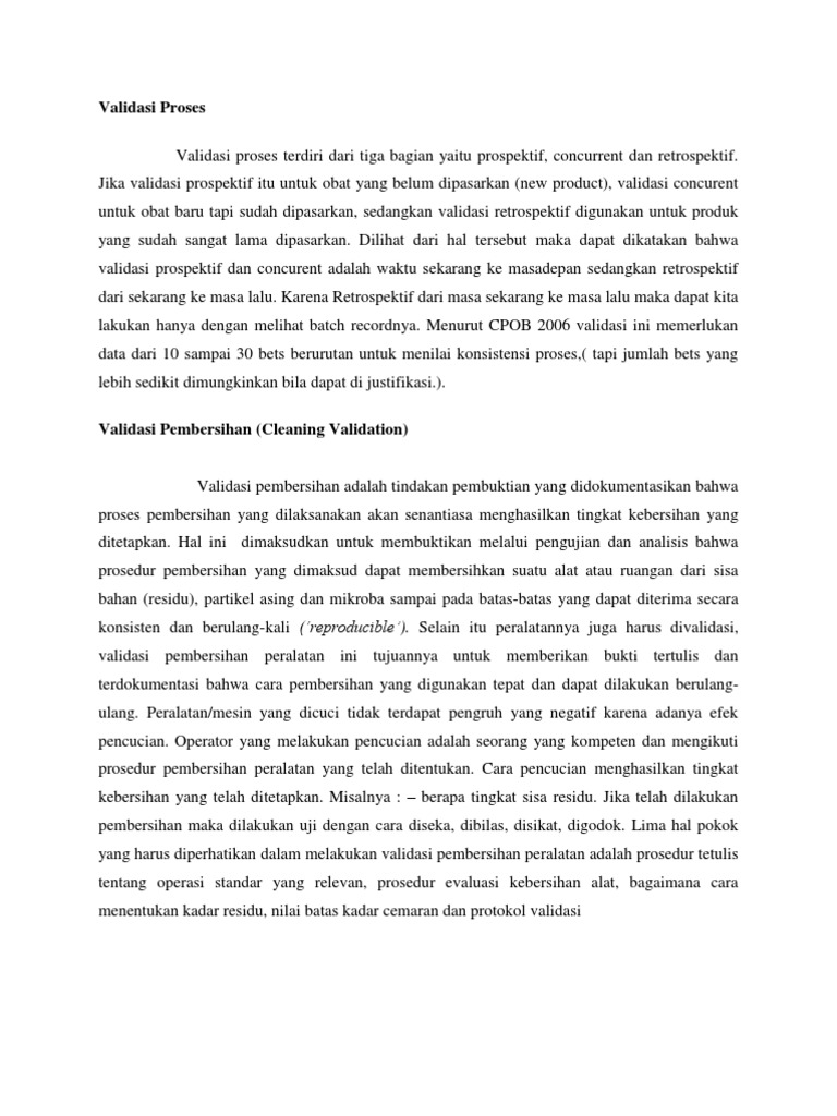 Validasi Proses | PDF